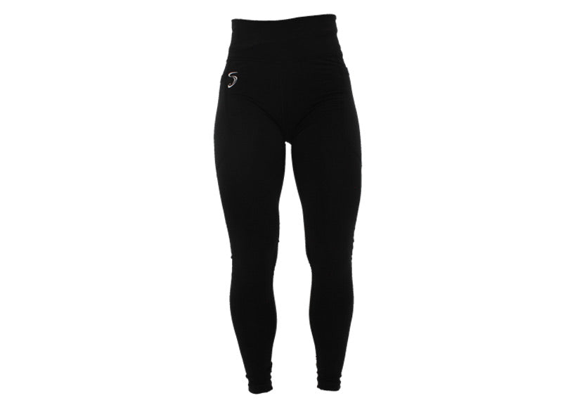 Sturdy By Design Winter Black Sports Leggings with Pockets